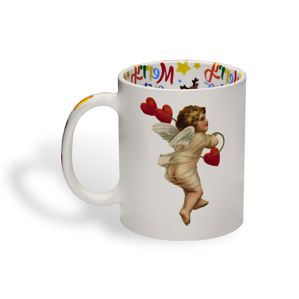 Ceramic Coffee Mug Little Baby Angel Hearts Holidays and Occasions Tea ...