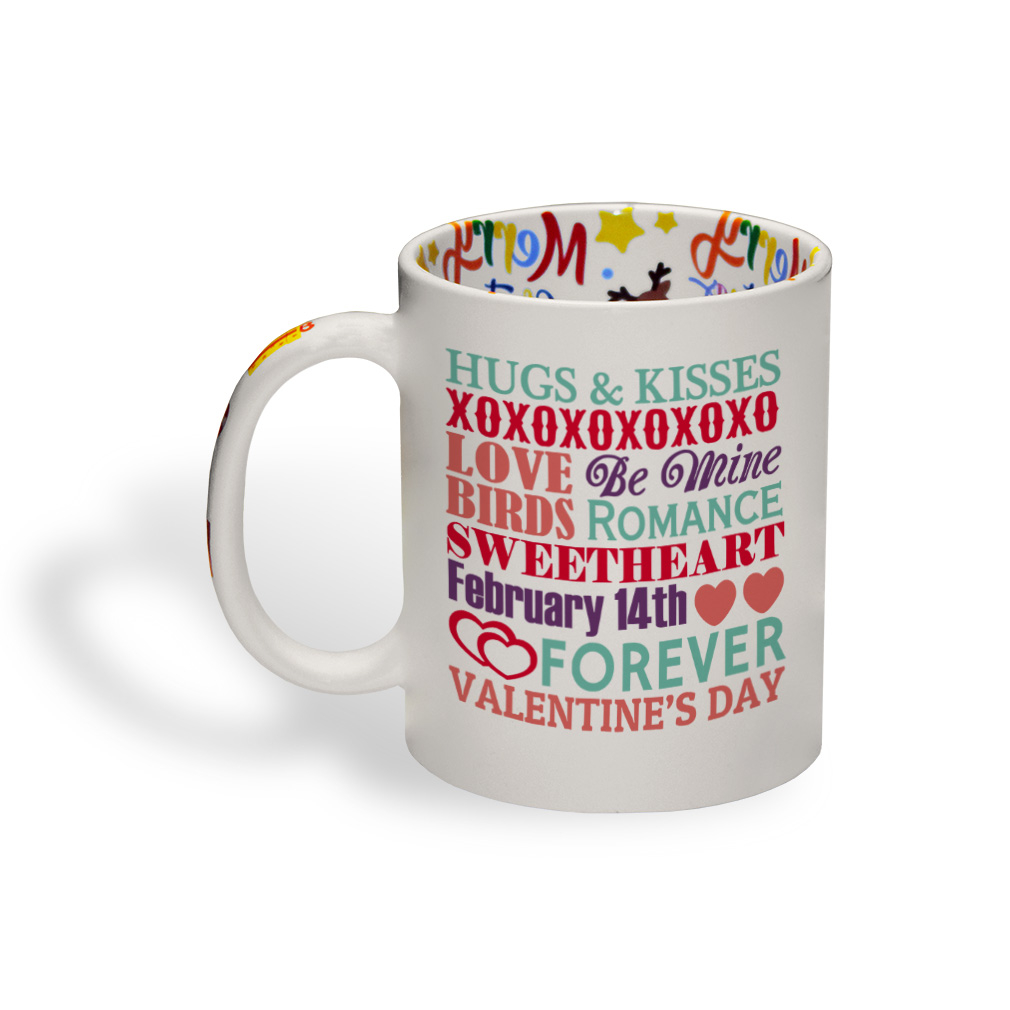 Coffee Mug Hugs Kisses Love Mine Romance February 14Th Valentine's Day ...